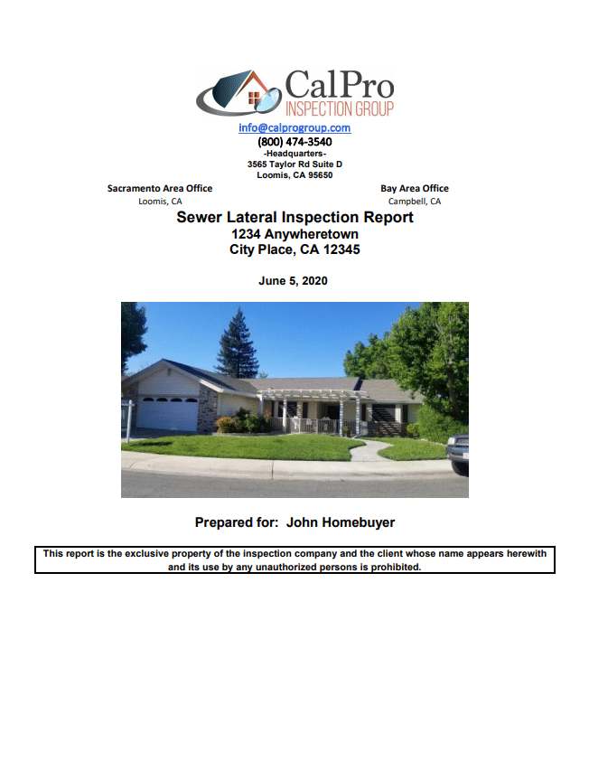 Sample Reports | CalPro Inspection Group